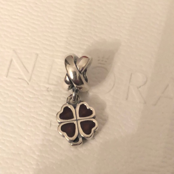 Pandora | Jewelry | Authentic Pandora Clover Dangle Charm Red Excellent ...